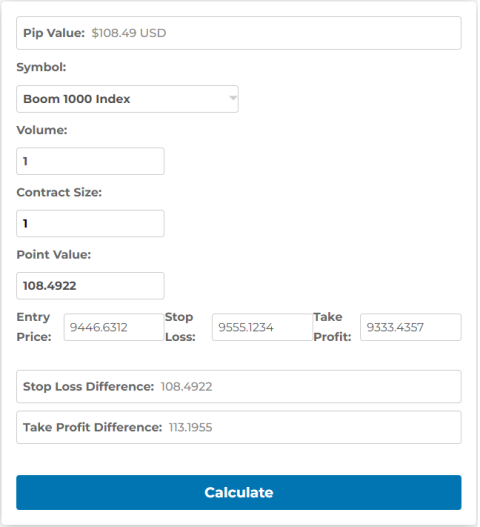 Boom 1000 Index Pip Calculator - Example for You - Get Know Trading