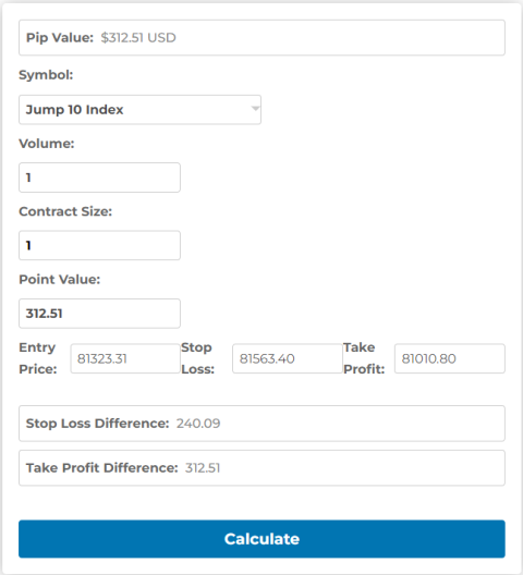 Jump 10 Index Pip Calculator - Example for You - Get Know Trading